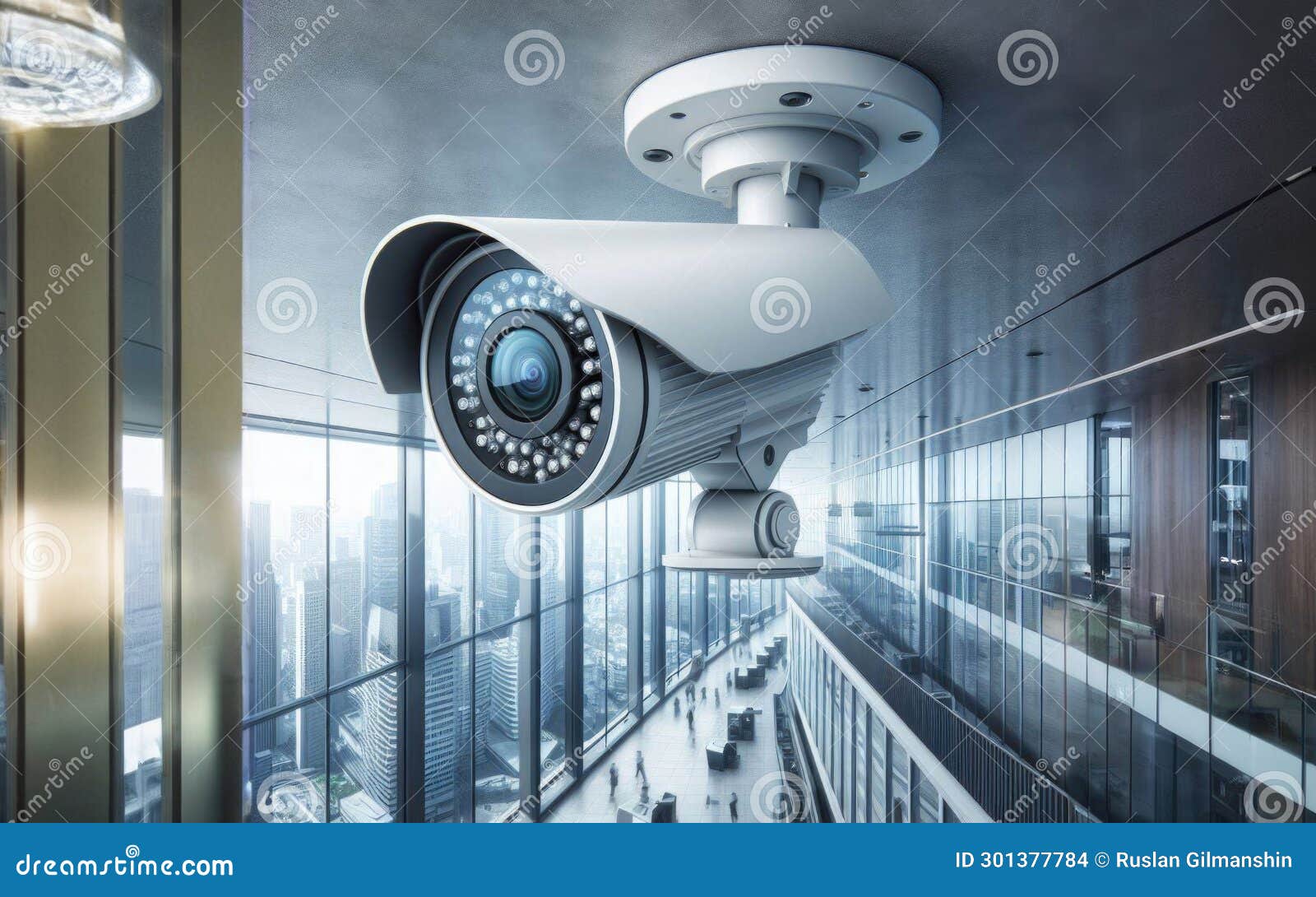 CCTV or Surveillance Operating in Office Building Stock Photo - Image ...