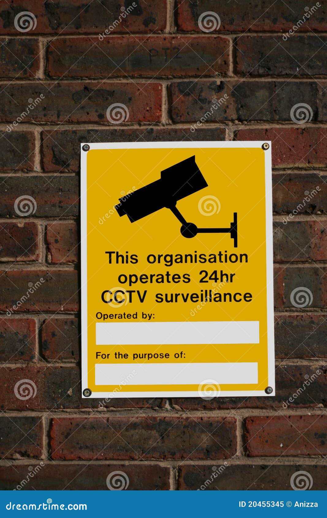 CCTV Surveillance Security Camera On Pole In City With Tower Building ...