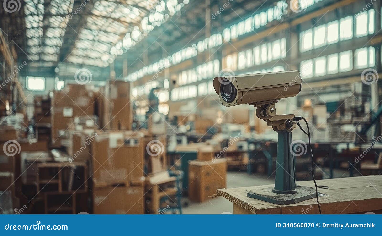 A CCTV Surveillance System is Functioning in an Industrial Factory ...