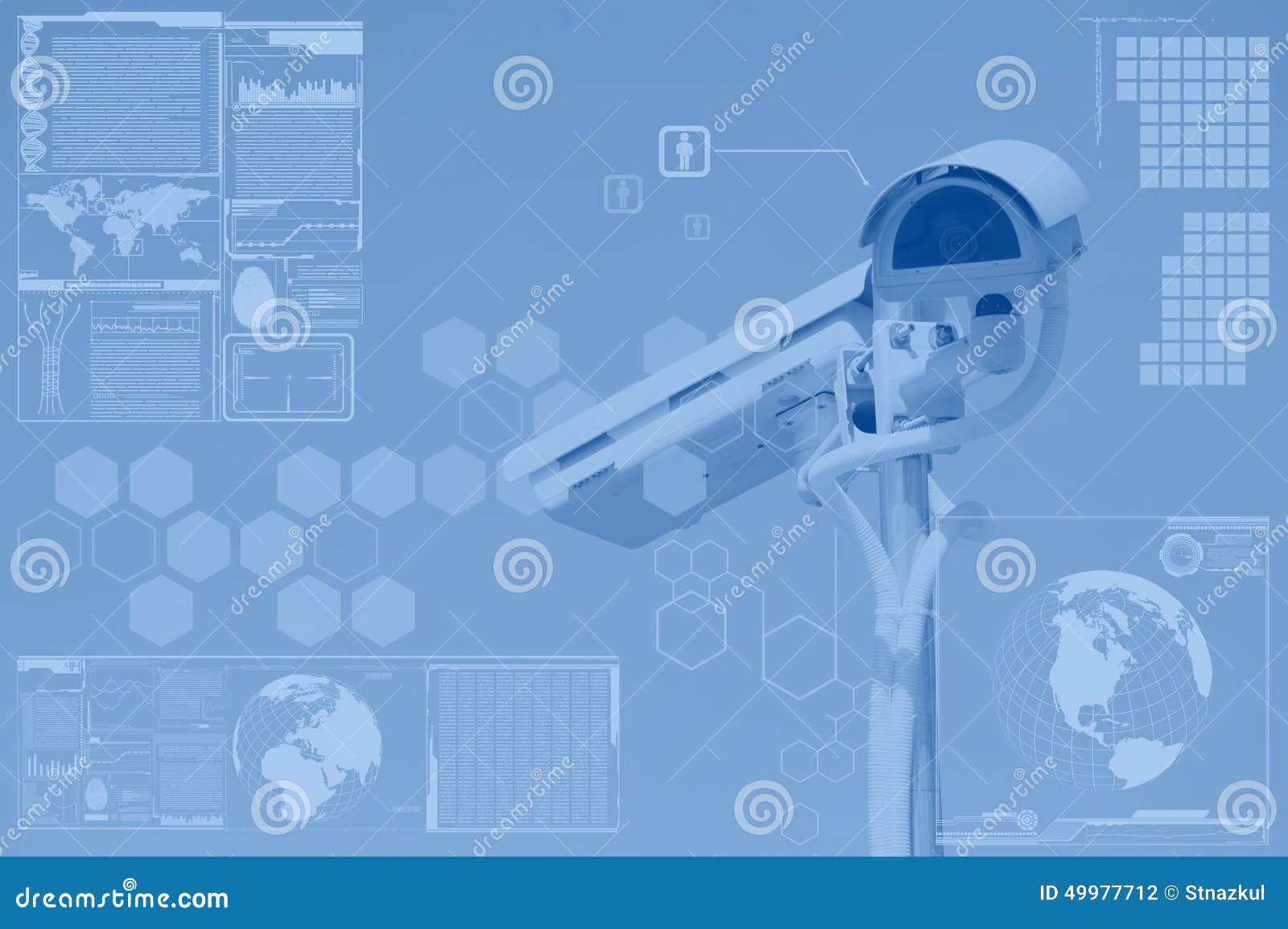 CCTV or Surveillance with Technology Screen Layer Stock Photo - Image ...