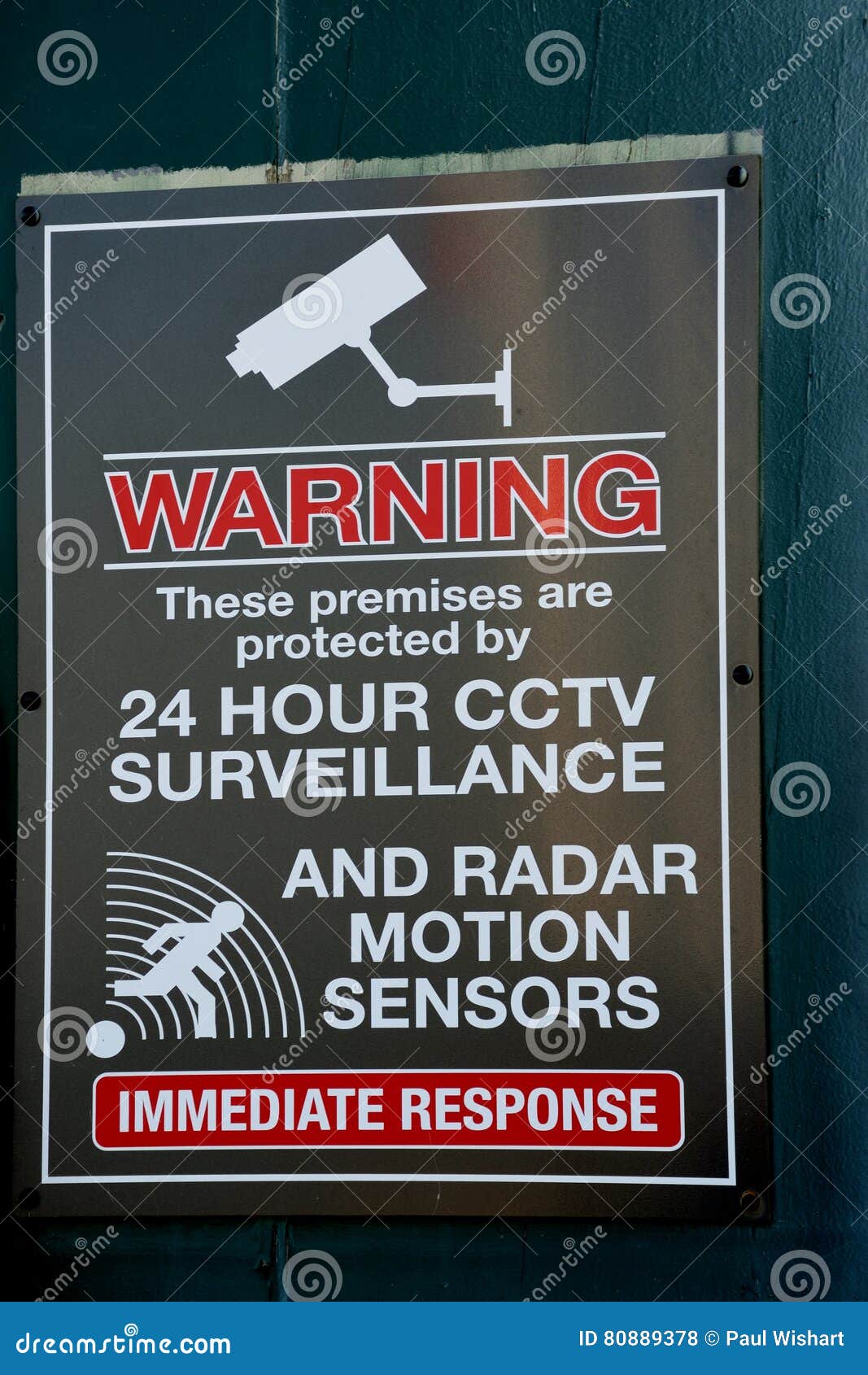 Cctv and Surveillance Warning Sign Stock Photo - Image of england, icon ...