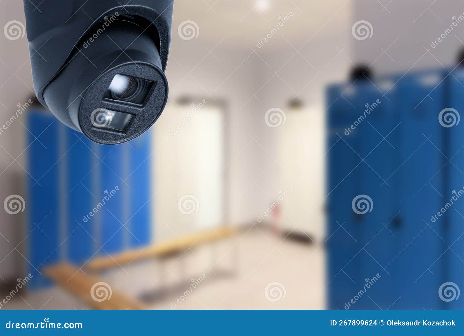CCTV System in the Locker Room. Security Camera. Stock Photo - Image of ...