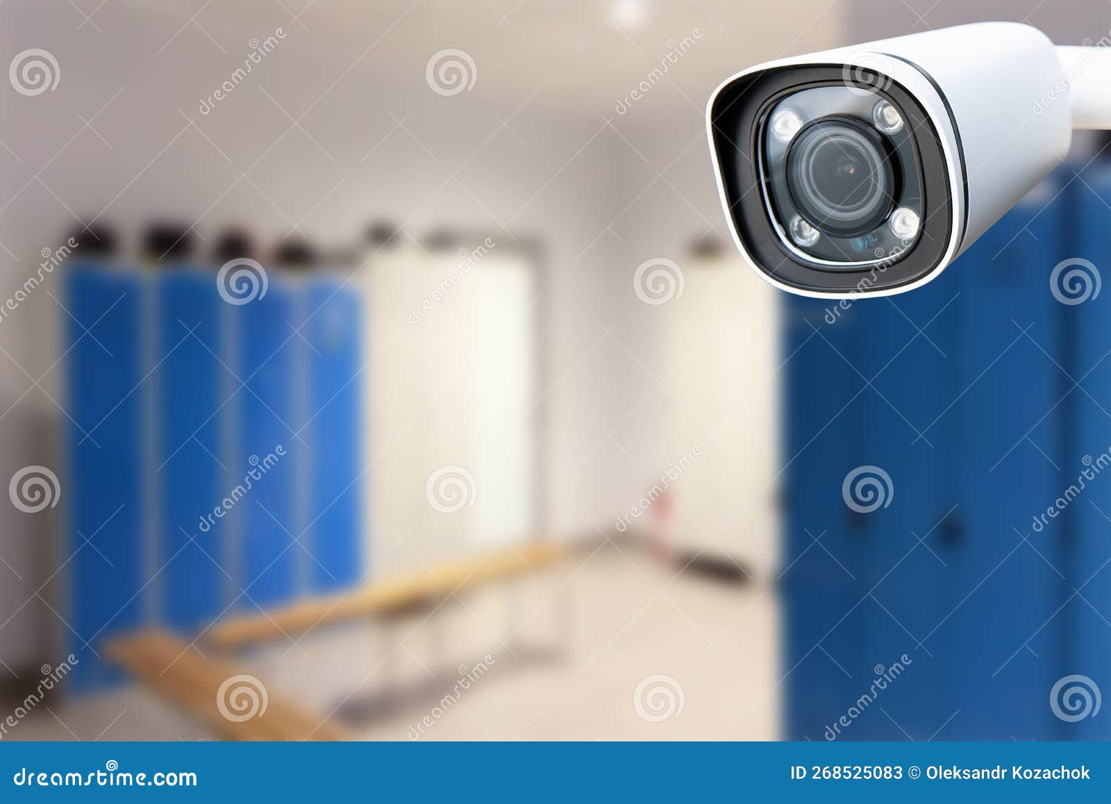 CCTV System in the Locker Room. Security Camera. Stock Image - Image of ...