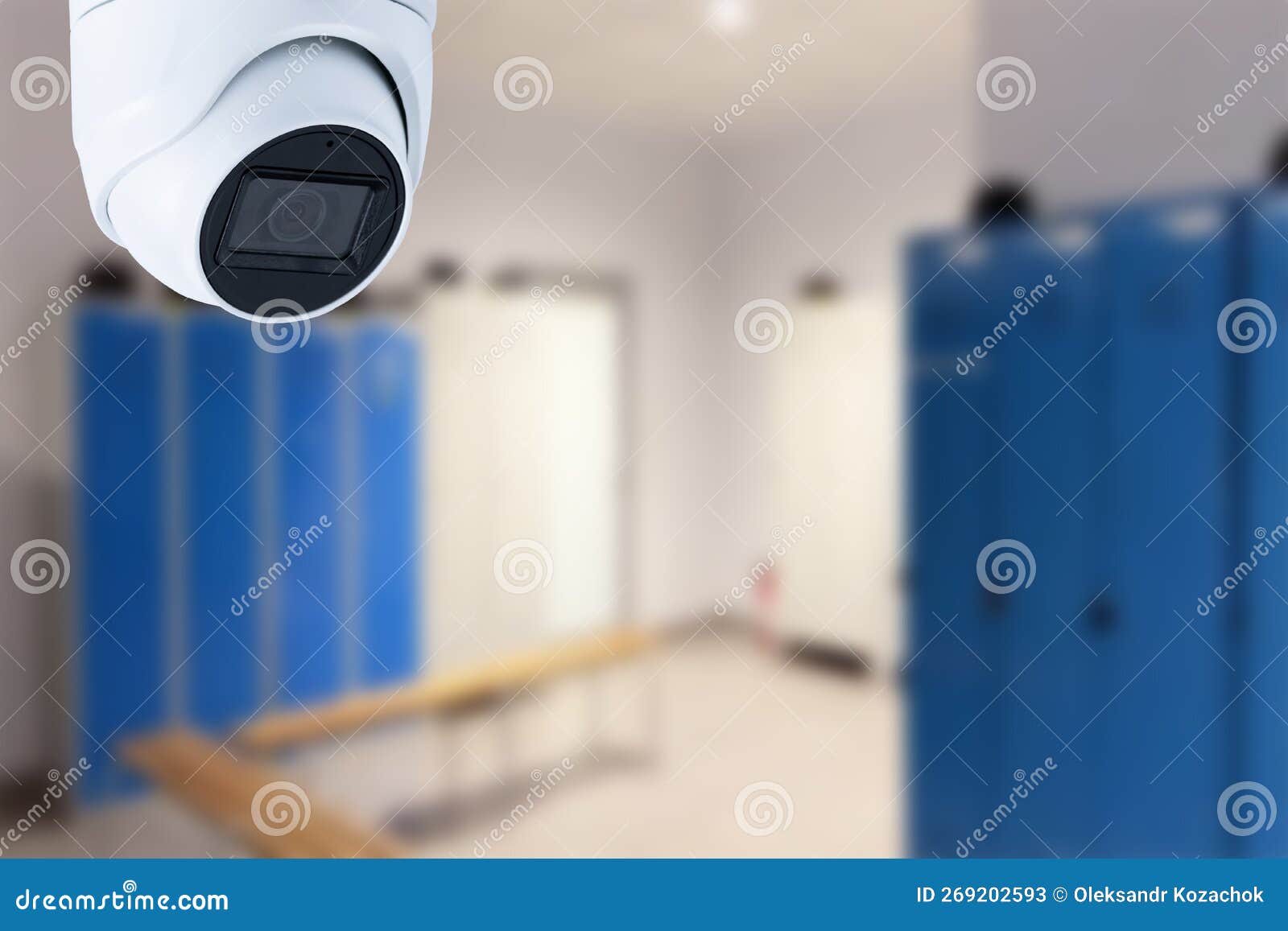 CCTV System in the Locker Room. Security Camera. Stock Image - Image of ...