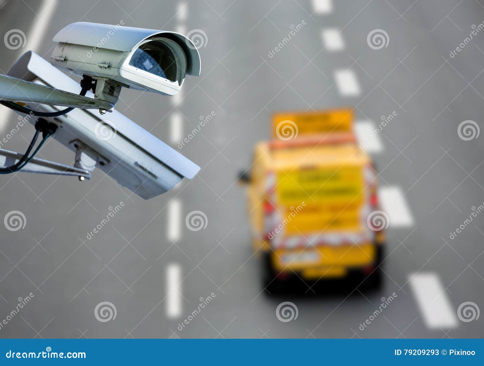 CCTV system on the road stock image. Image of robbery - 79209293