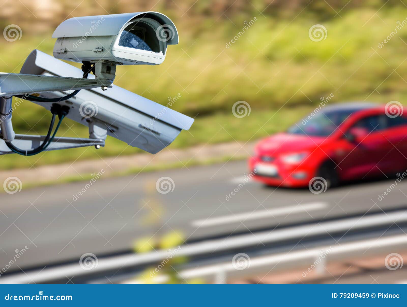 CCTV system on the road stock image. Image of safe, equipment - 79209459