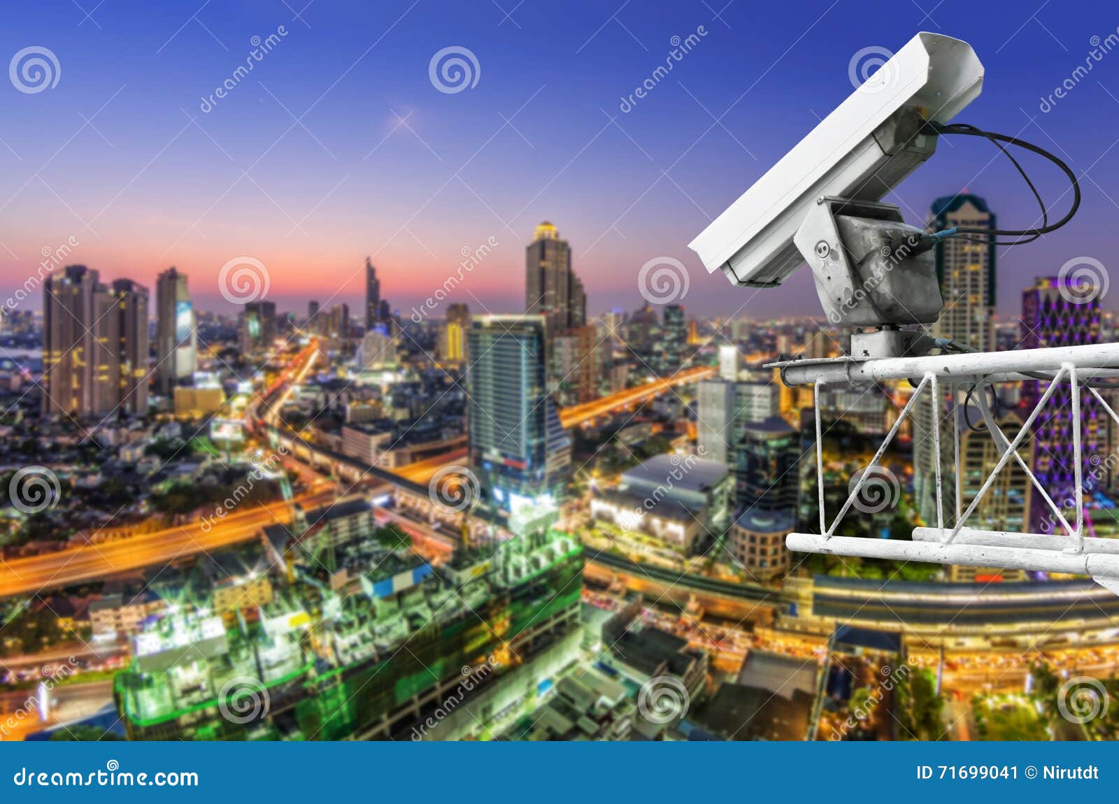 CCTV with traffic. stock image. Image of light, protect - 71699041