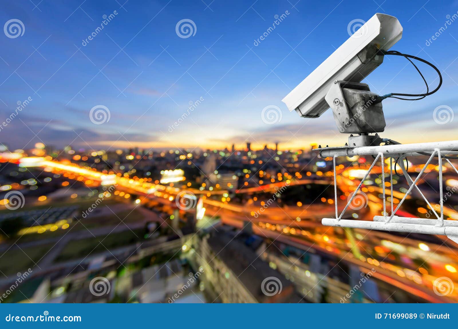 CCTV with traffic. stock image. Image of cctv, property - 71699089