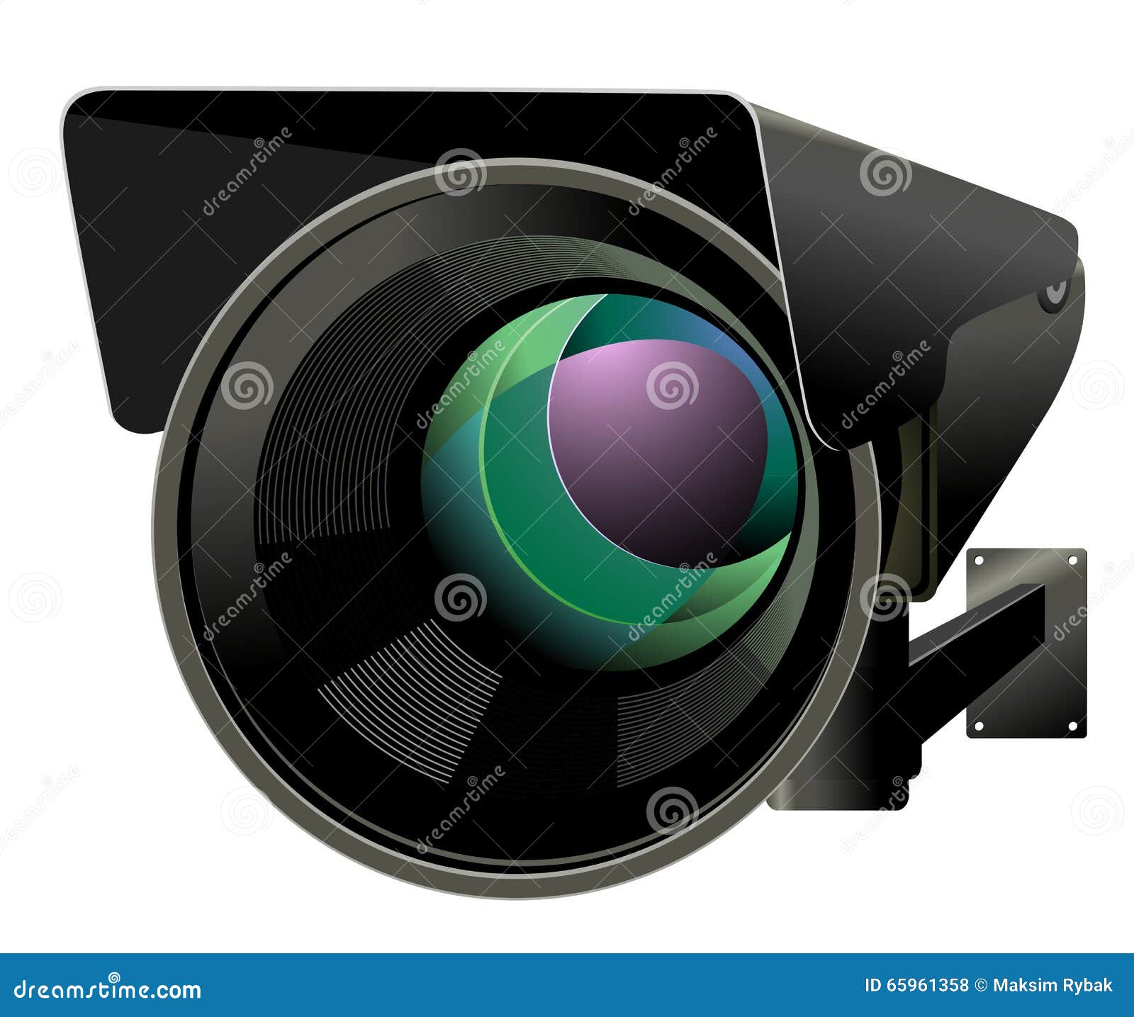 CCTV vector illustration stock vector. Illustration of vision - 65961358