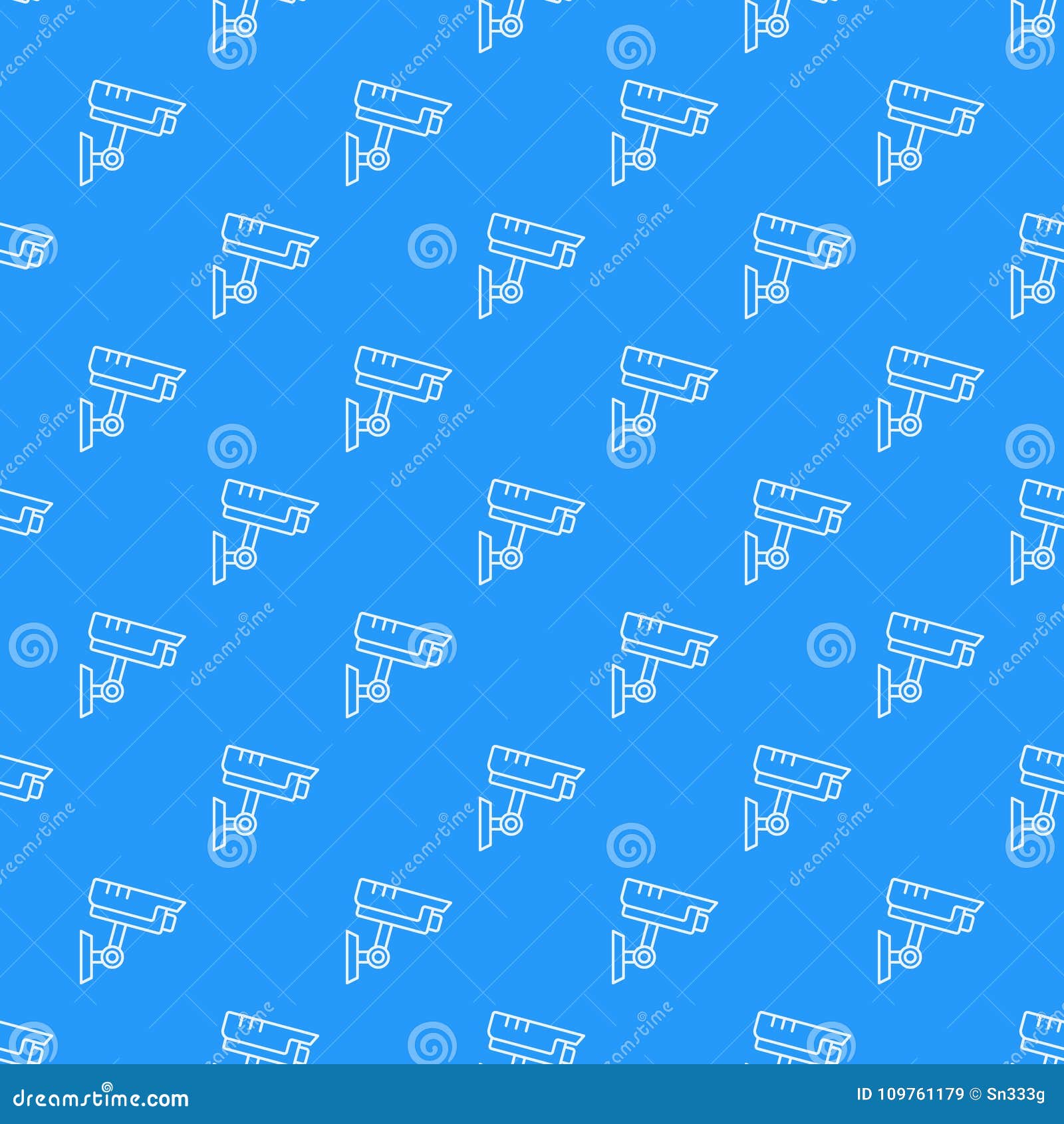 CCTV Video Camera Blue Vector Seamless Pattern Stock Vector ...