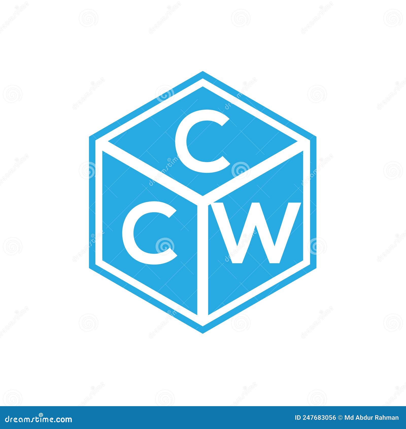 CCW Letter Logo Design on Black Background. CCW Creative Initials ...