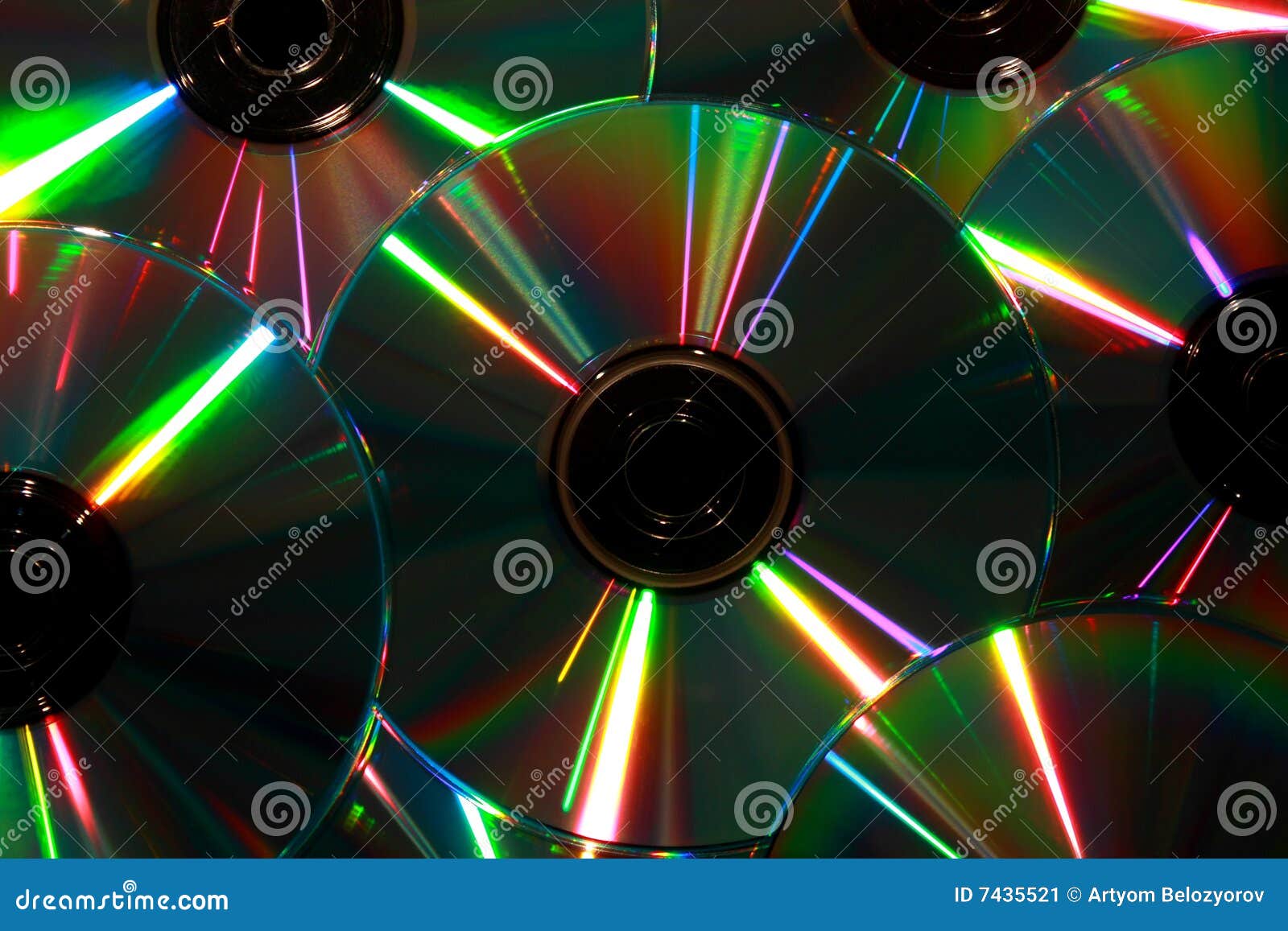 CD stock image. Image of refraction, discs, circle, multimedia - 7435521
