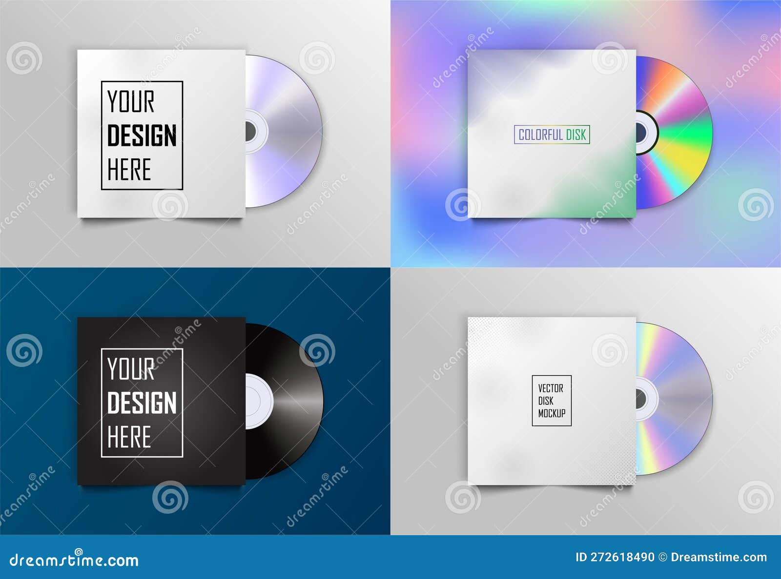 Set of Different CD-DVD Compact Disc Album and Empty Paper Case ...