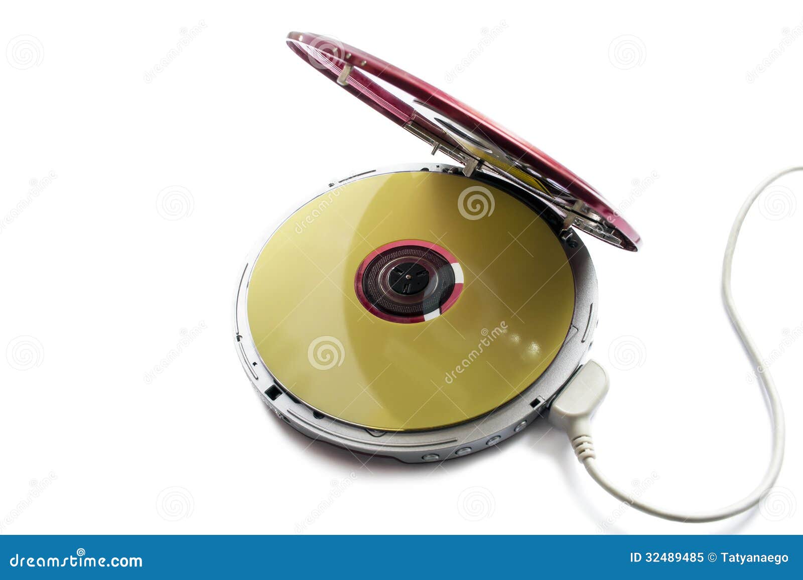CD audio player stock image. Image of portable, cover - 32489485