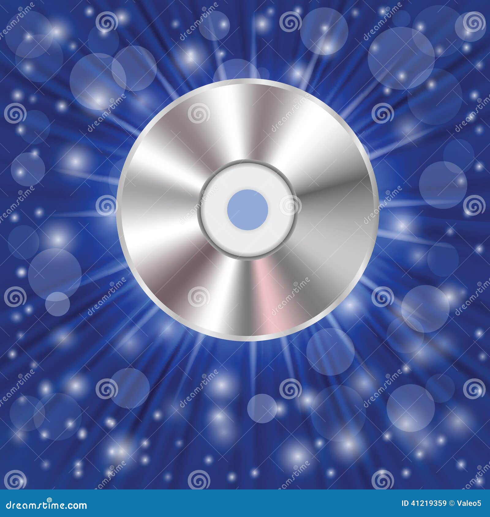CD on a blue background stock vector. Illustration of information ...
