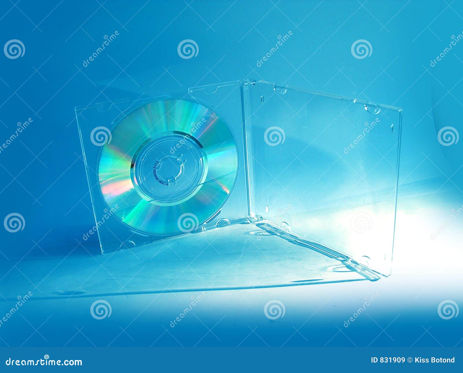 CD in blue tones stock image. Image of burned, burner, data - 831909