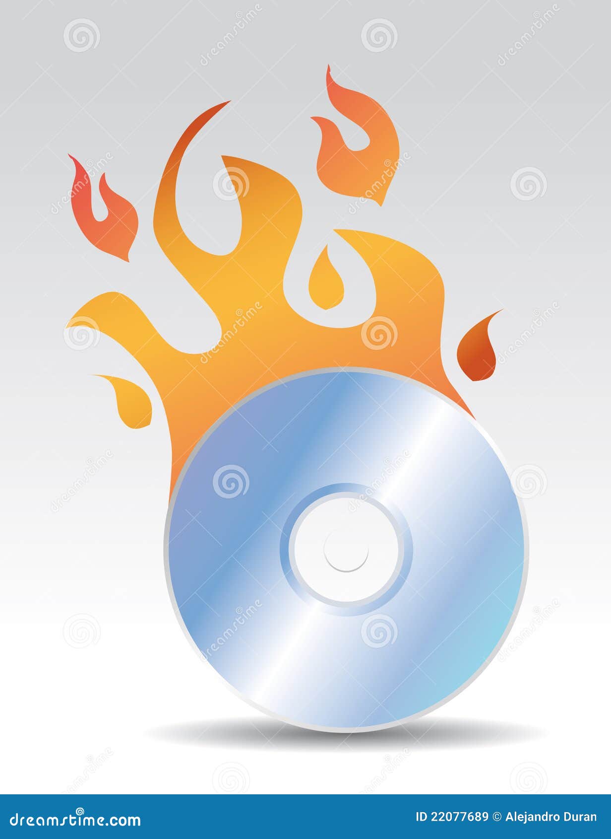 Cd burning stock vector. Illustration of disco, compact - 22077689