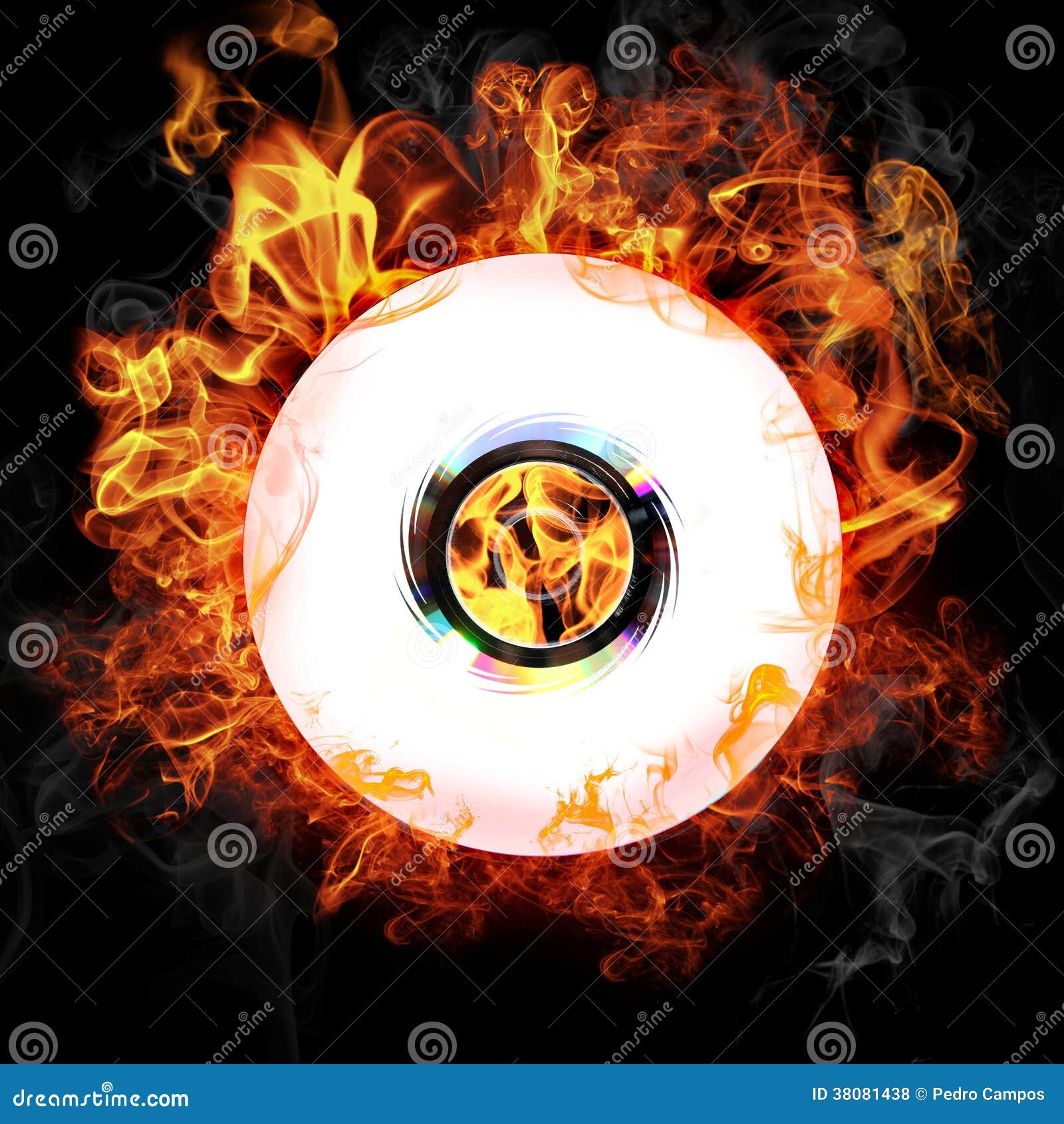 Cd Burning stock illustration. Illustration of blank - 38081438