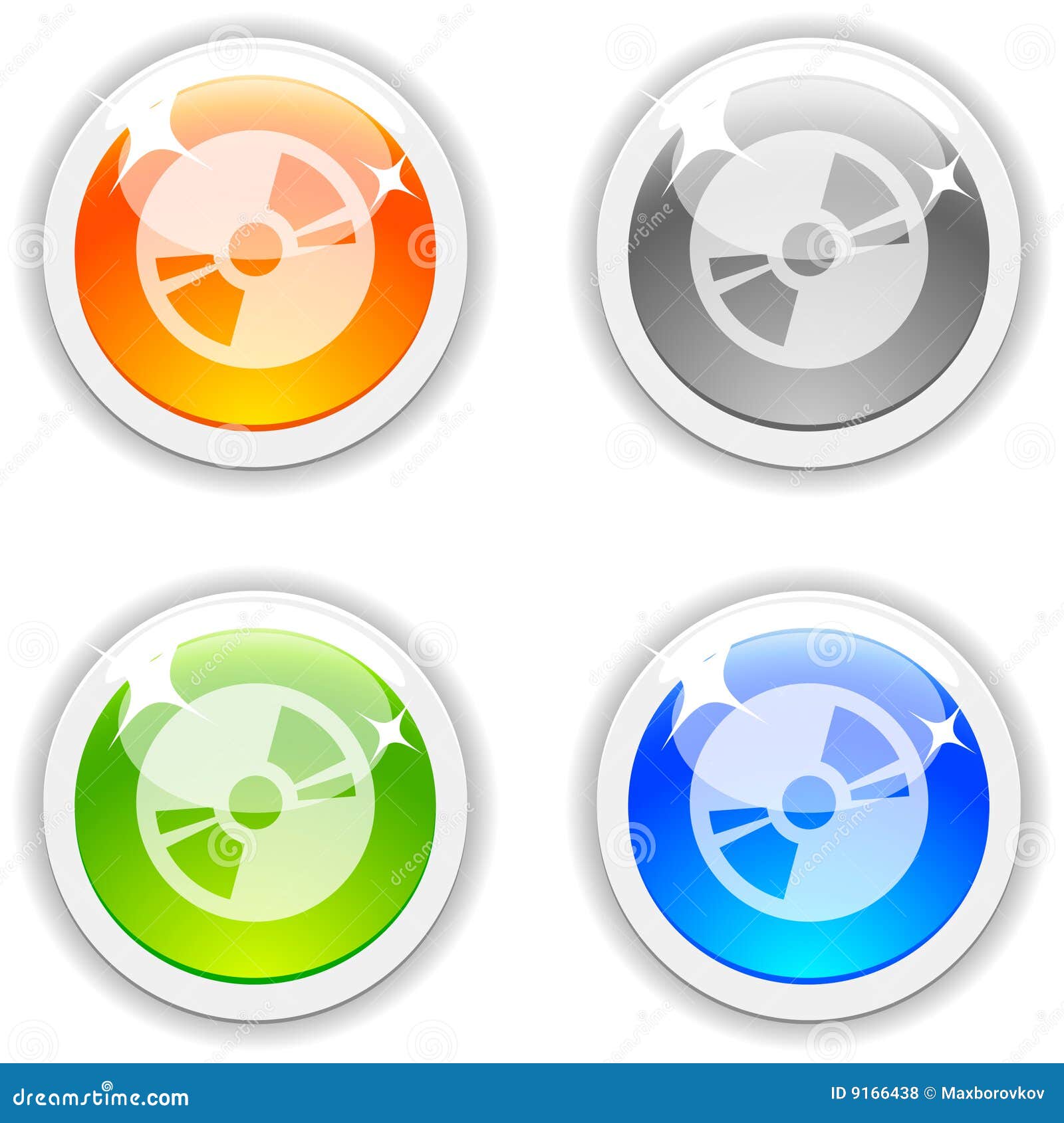 CD buttons. stock vector. Illustration of badge, aqua - 9166438