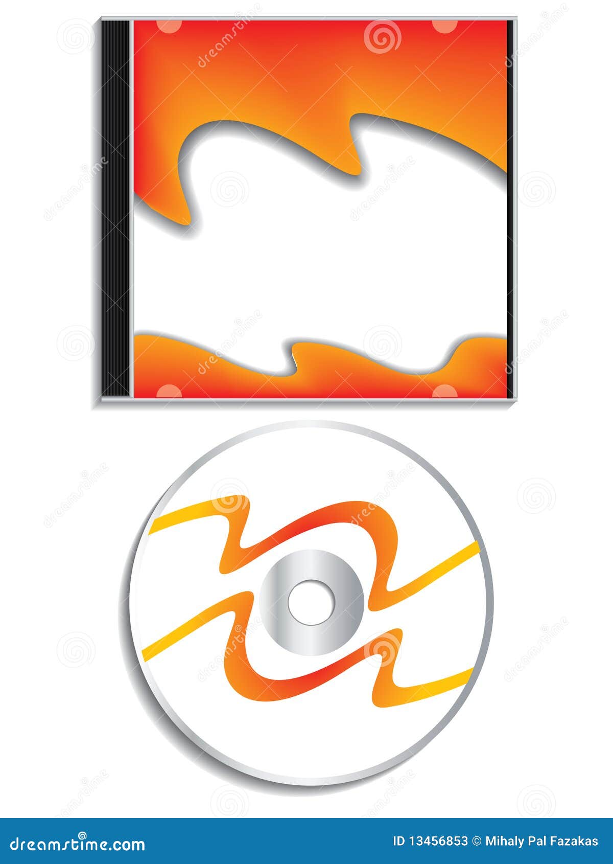 Cd with case stock vector. Illustration of shiny, artistic - 13456853