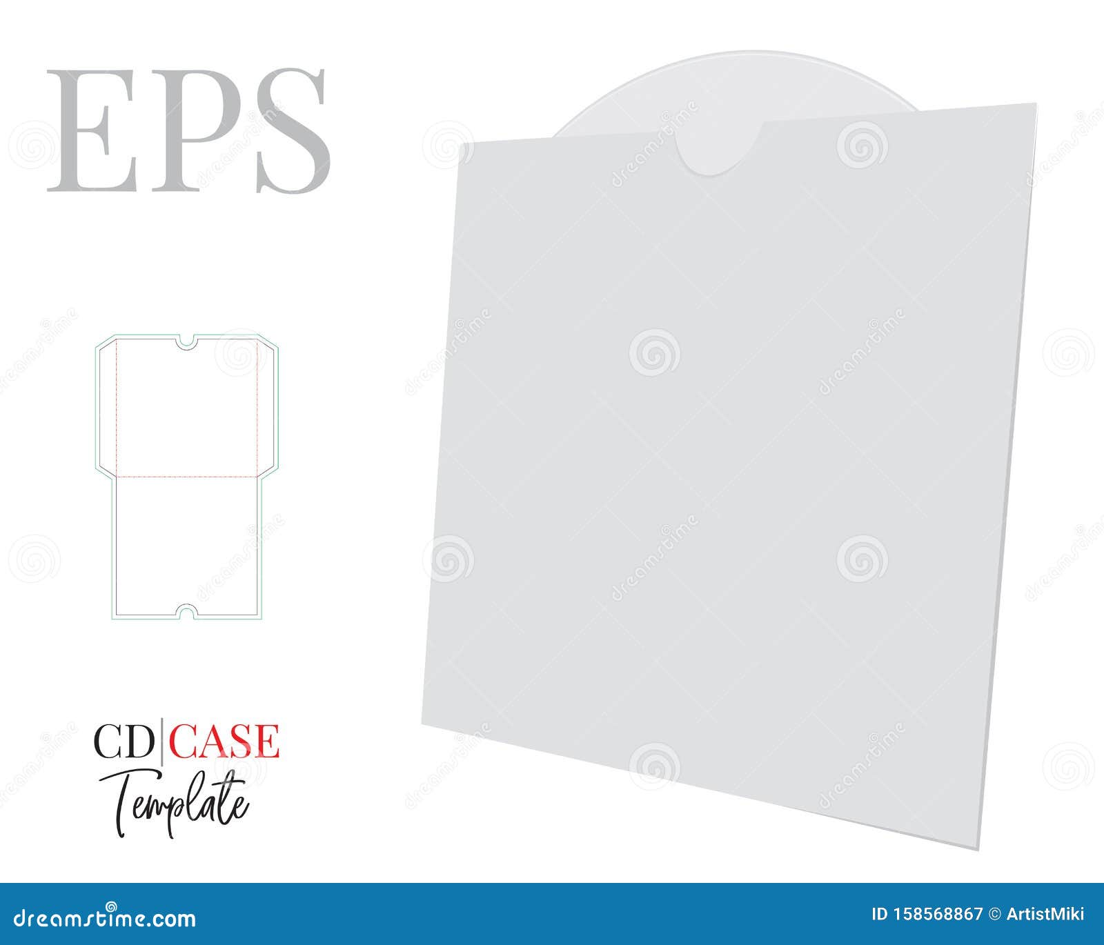 CD Case, CD Envelope Template, Vector With Die Cut / Laser Cut Layers ...