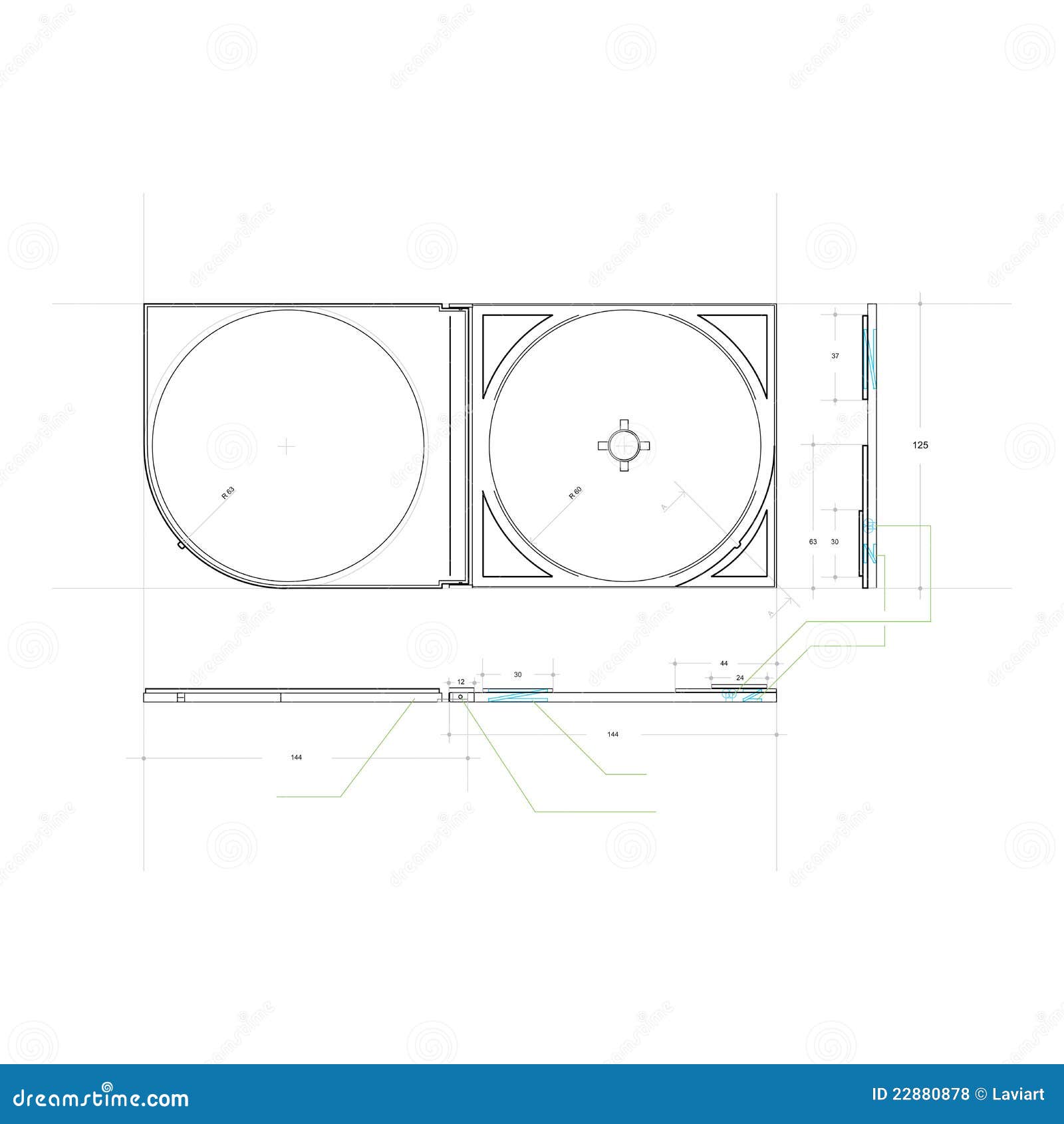 CD case design stock vector. Illustration of design, white - 22880878