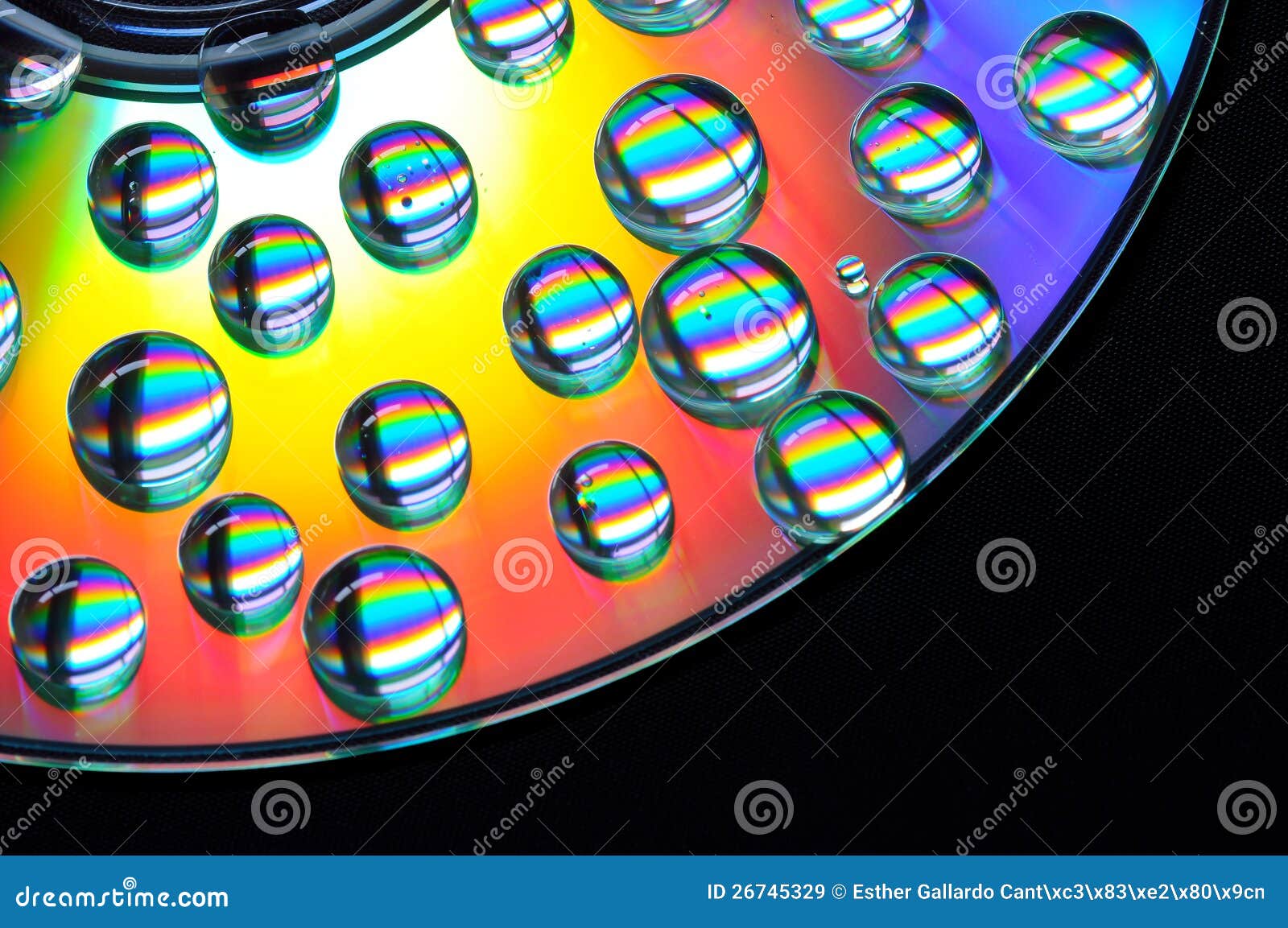 CD with colored drops stock image. Image of disk, abstract - 26745329