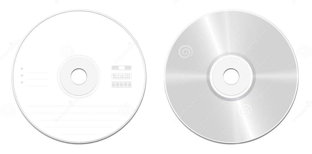 CD Compact Disc Front Back stock vector. Illustration of sample - 91788750