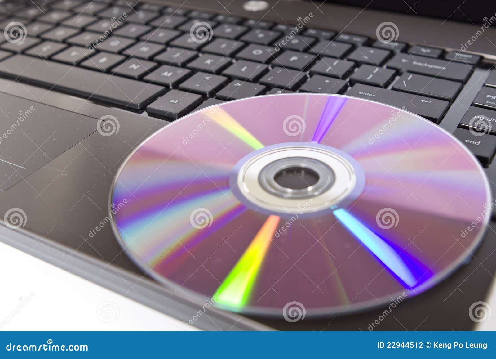 Cd on computer stock photo. Image of compact, optical - 22944512