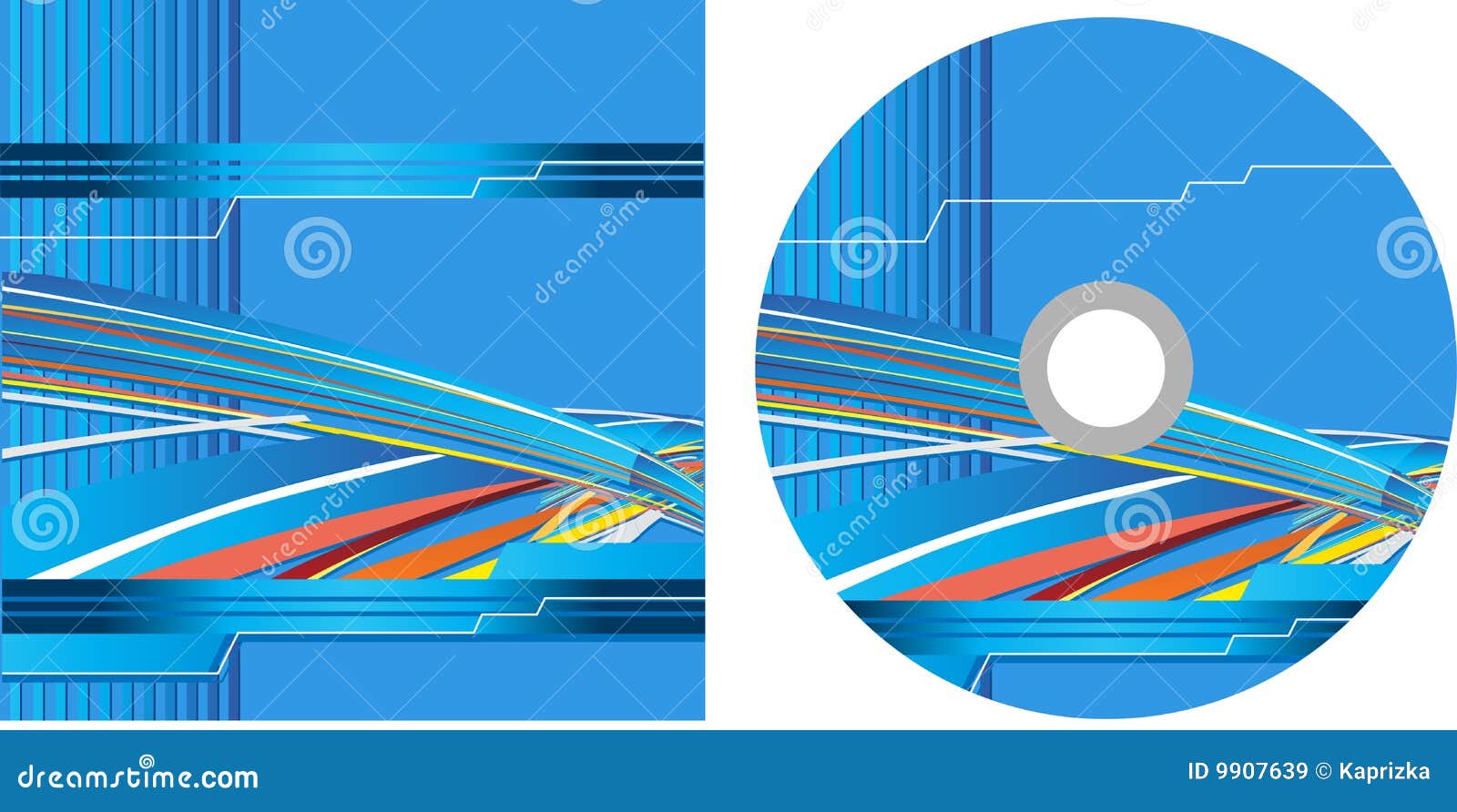 CD Cover Design with Copy Space, . Stock Illustration - Illustration of ...