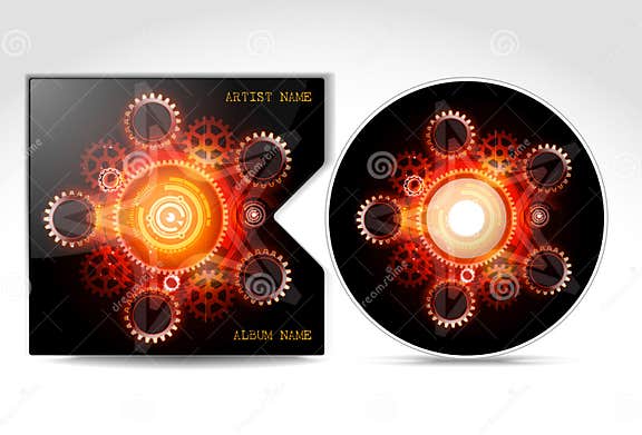 CD Cover Design Template stock vector. Illustration of connect - 18986464