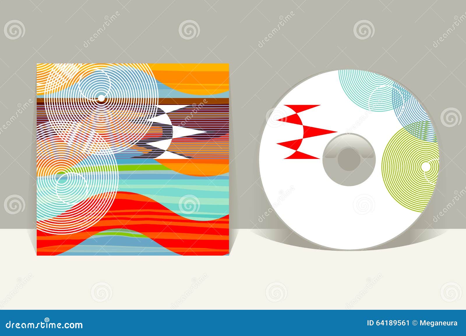 CD Cover Design Template. Abstract Pattern Graphics Stock Vector ...