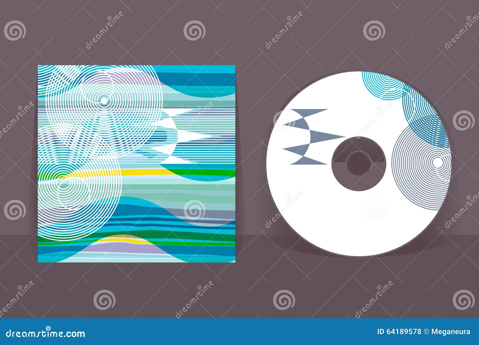 CD Cover Design Template. Abstract Pattern Graphics Stock Vector ...