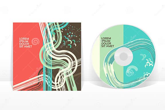 CD cover design template stock vector. Illustration of cdrom - 35357295