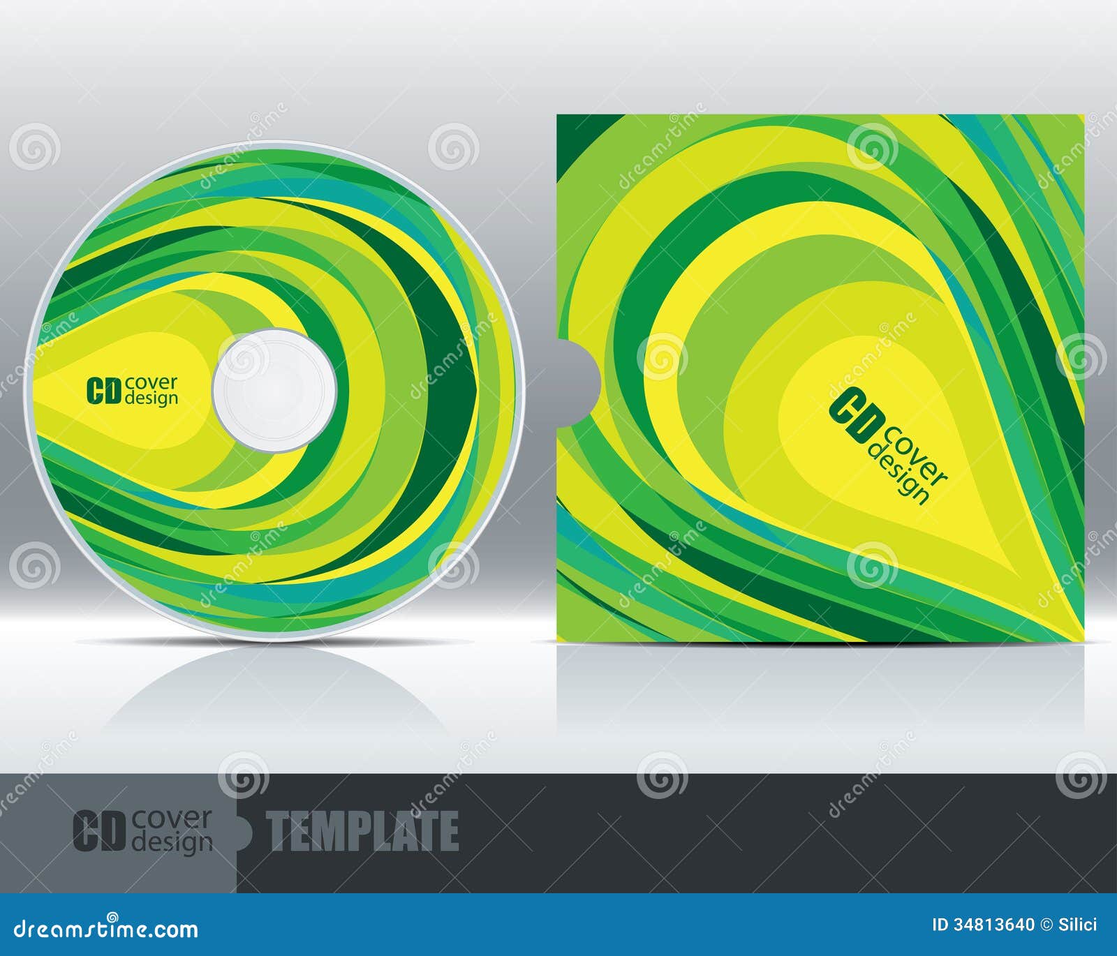 CD Cover Design Template Set 4 Stock Vector - Illustration of equipment ...