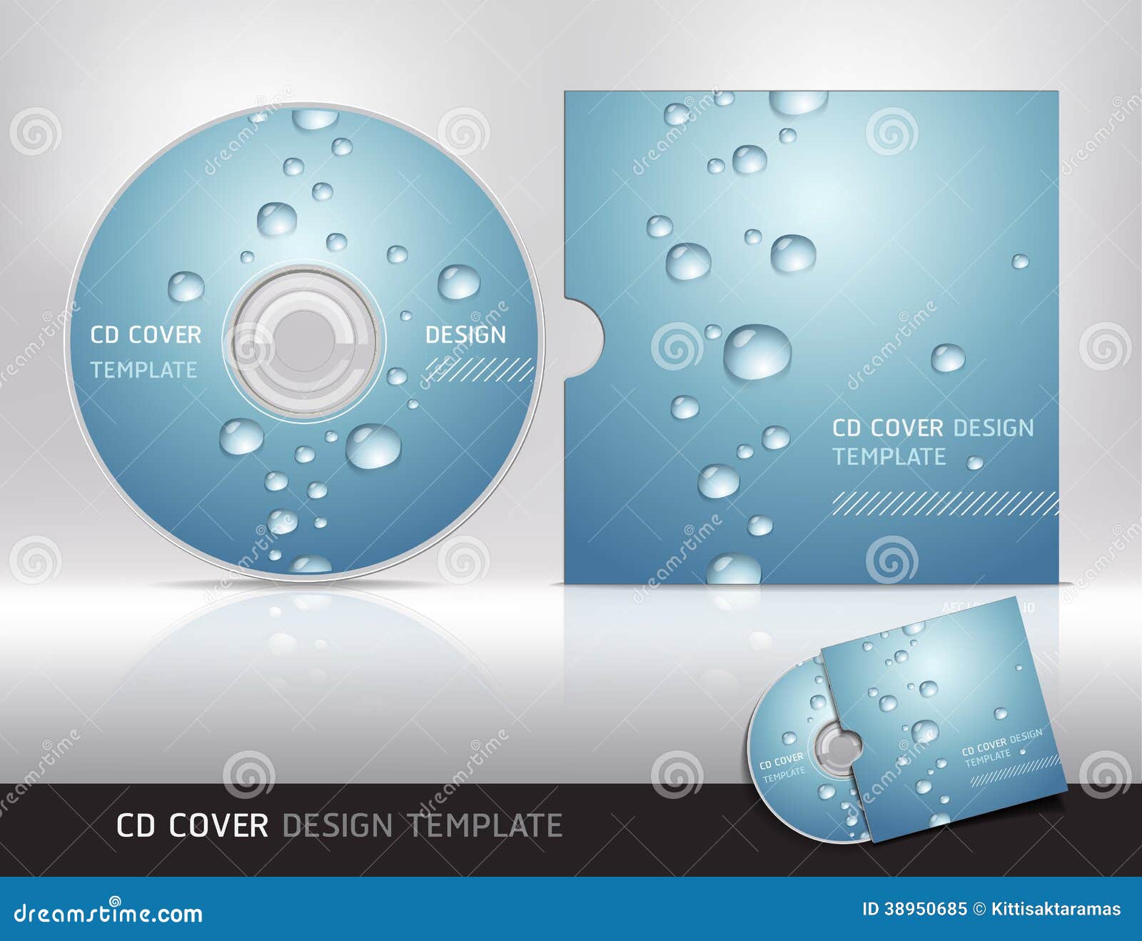 Cd Cover Design with Water Drop. Stock Vector - Illustration of ...