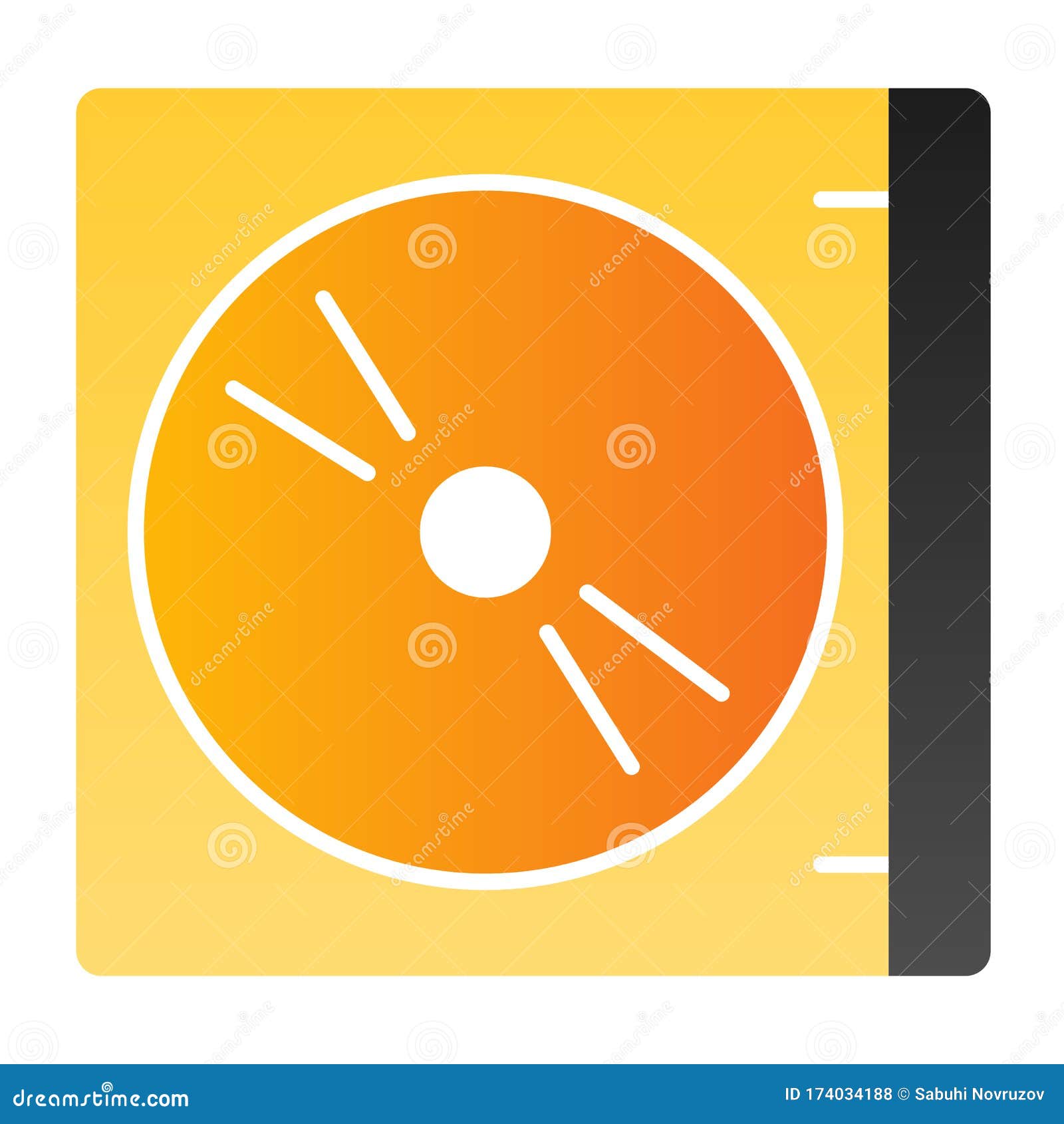 Cd with Cover Flat Icon. Dvd Box Vector Illustration Isolated on White ...