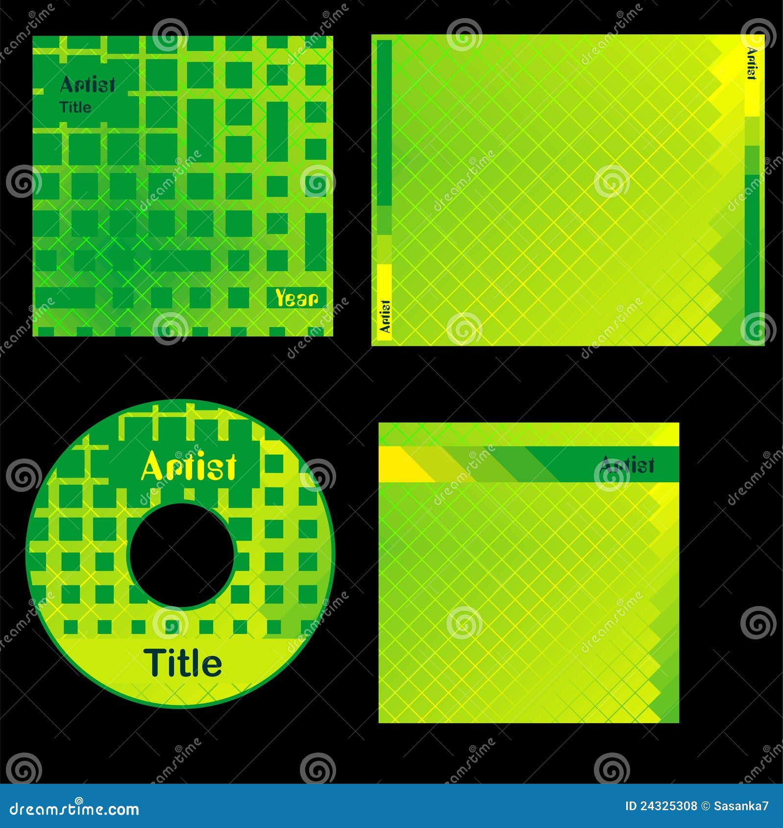 Cd cover green design stock illustration. Illustration of design - 24325308