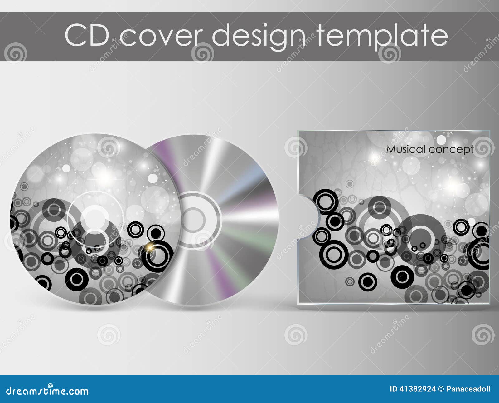Cd Cover Presentation Design Template Stock Vector - Illustration of ...