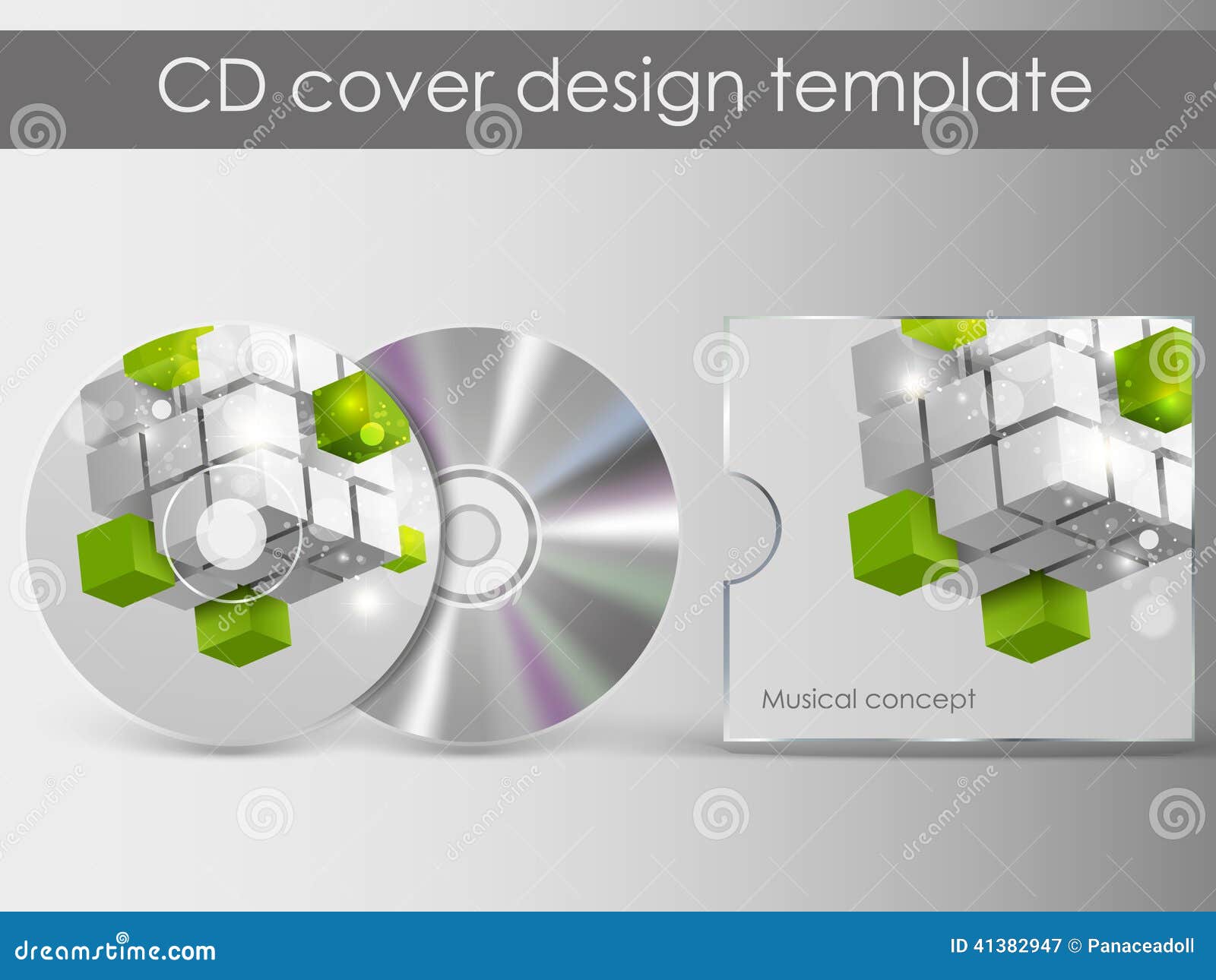 Cd Cover Presentation Design Template Stock Vector - Illustration of ...