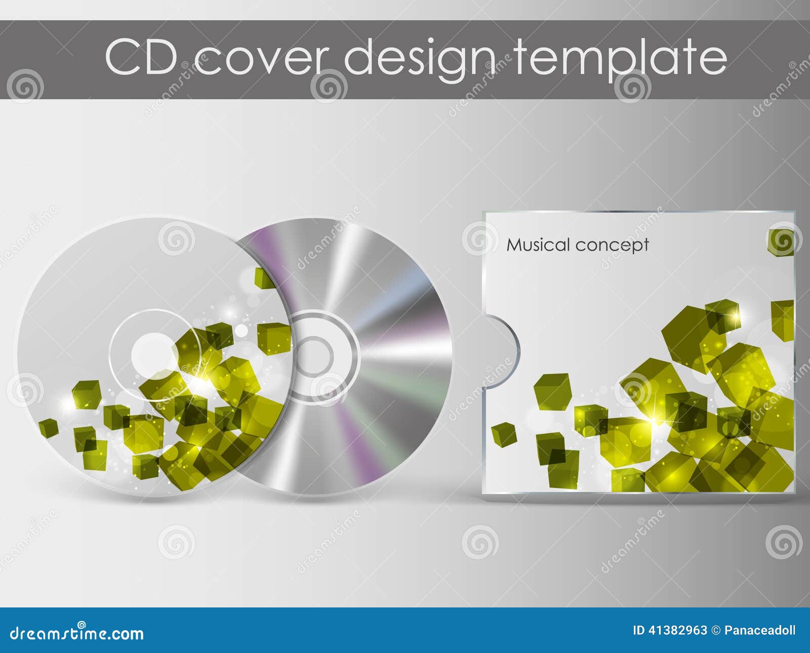 Cd Cover Presentation Design Template Stock Vector - Illustration of ...