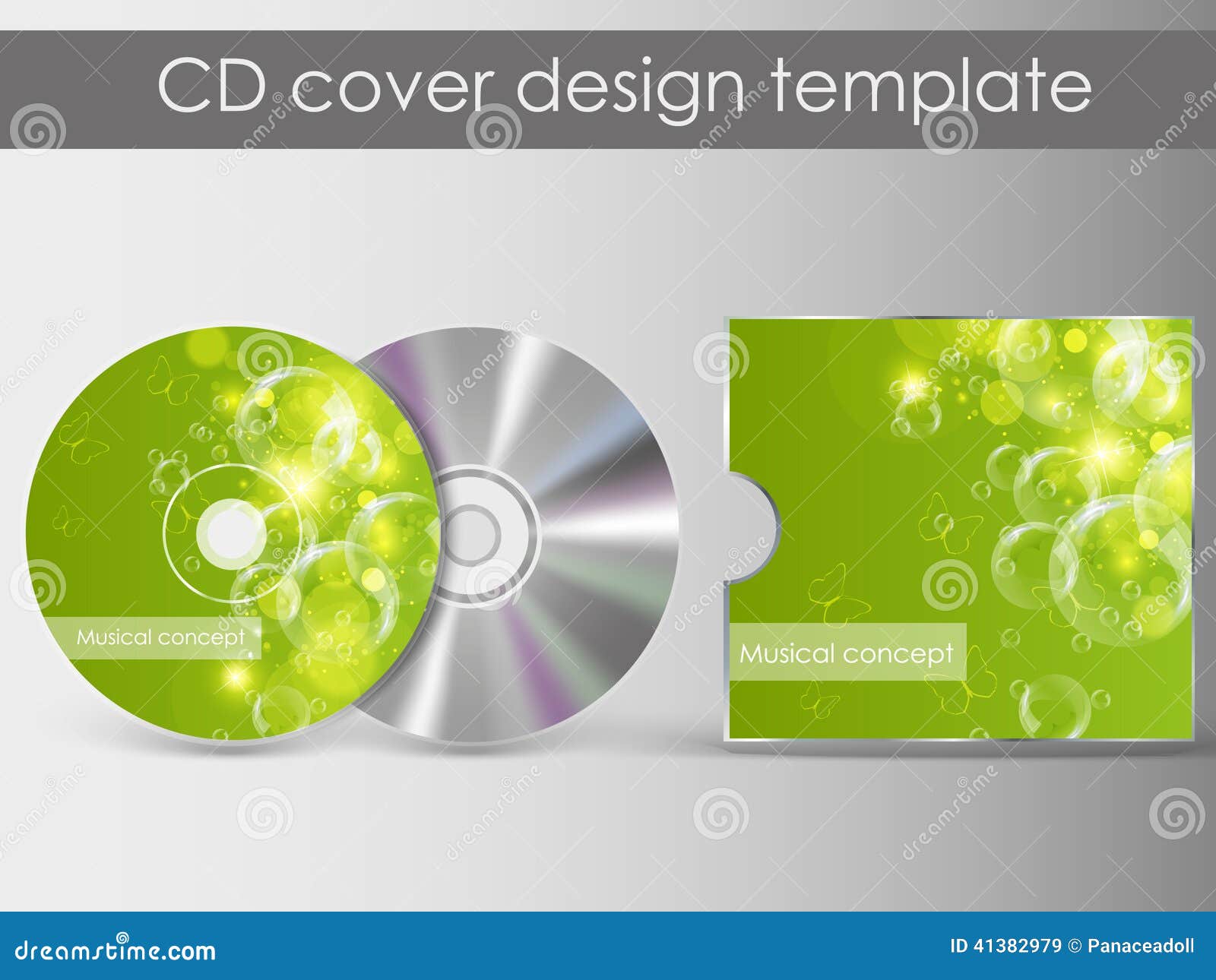 Cd Cover Presentation Design Template Stock Vector - Illustration of ...