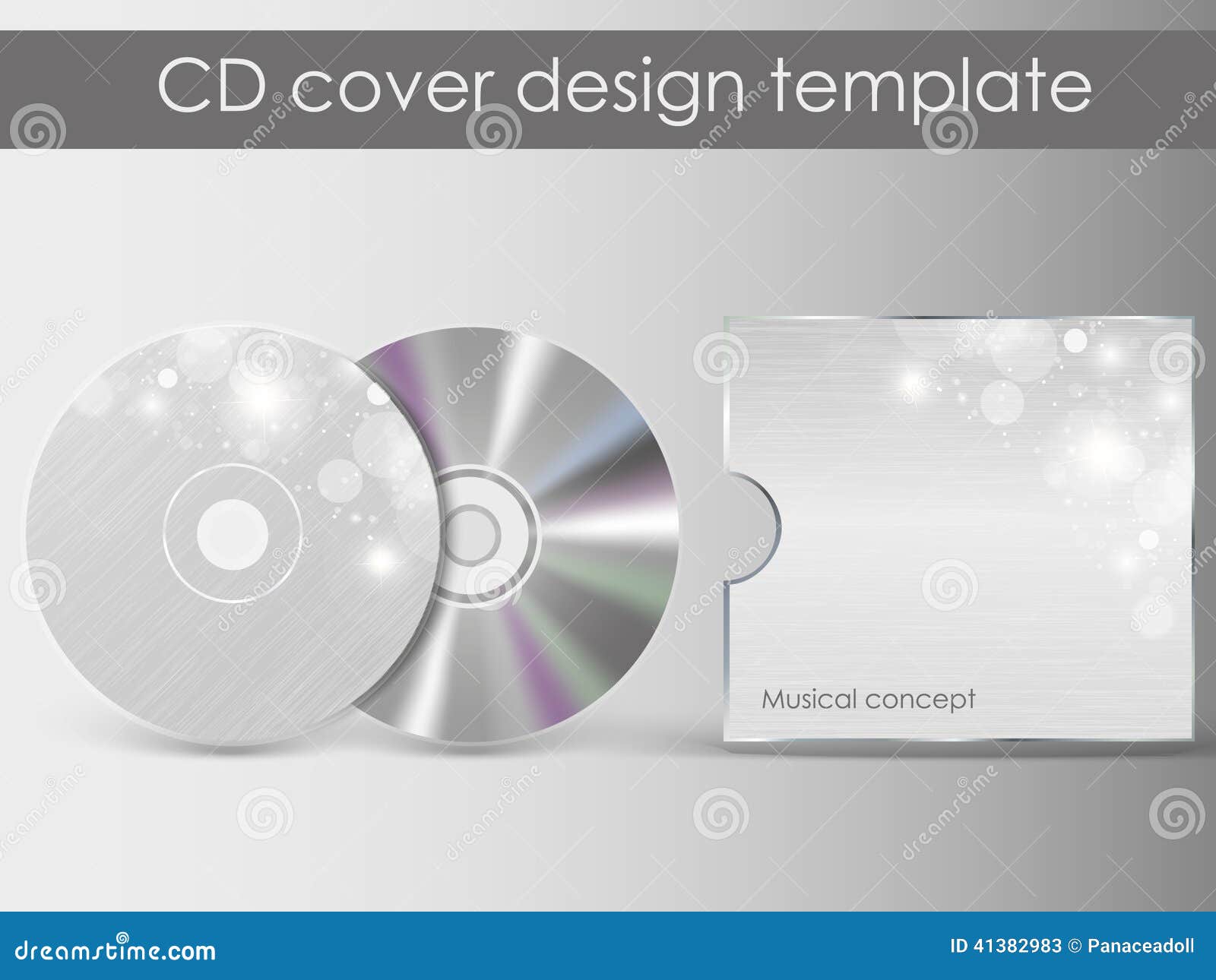 Cd Cover Presentation Design Template Stock Vector - Illustration of ...