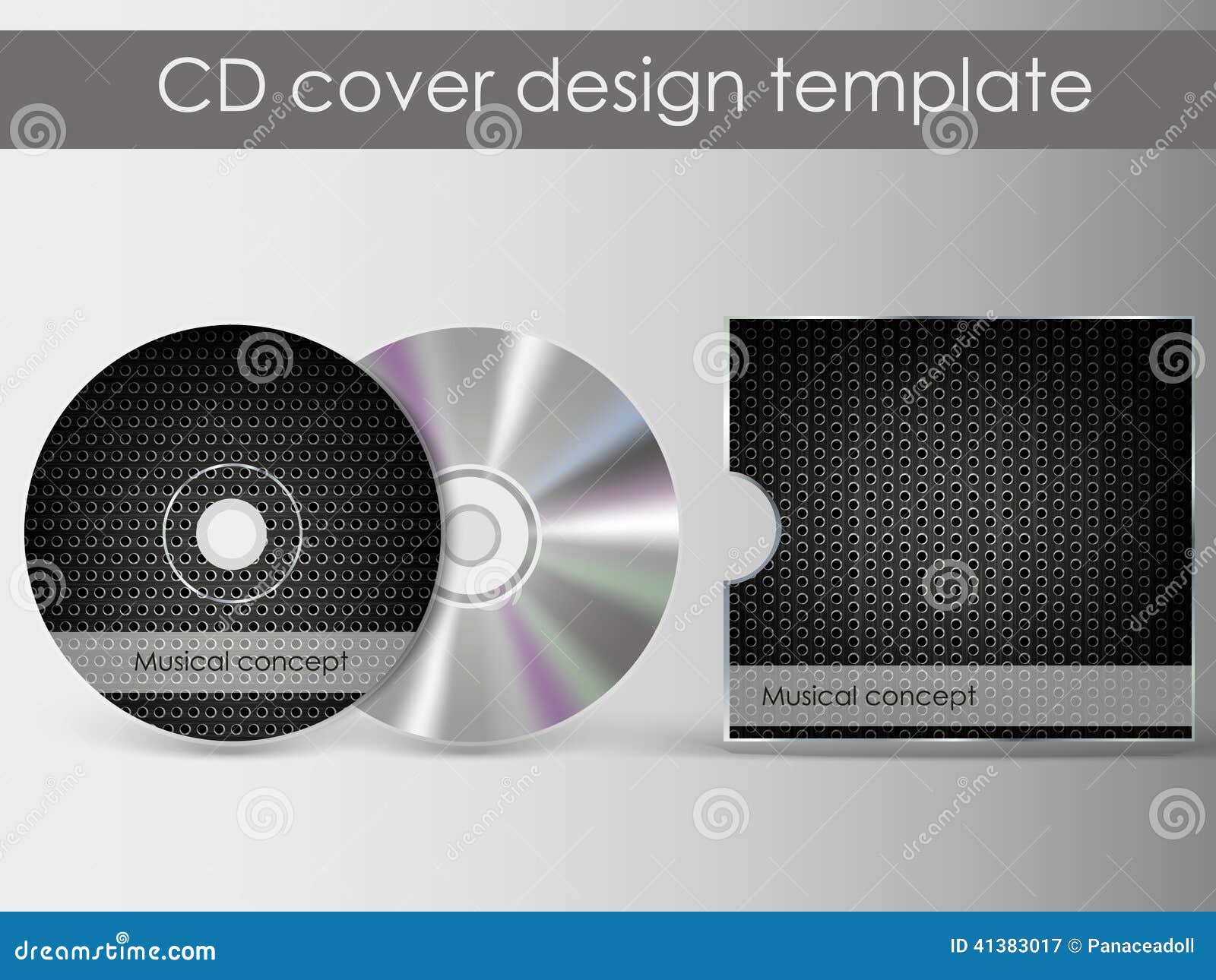 Cd Cover Presentation Design Template Stock Vector - Illustration of ...