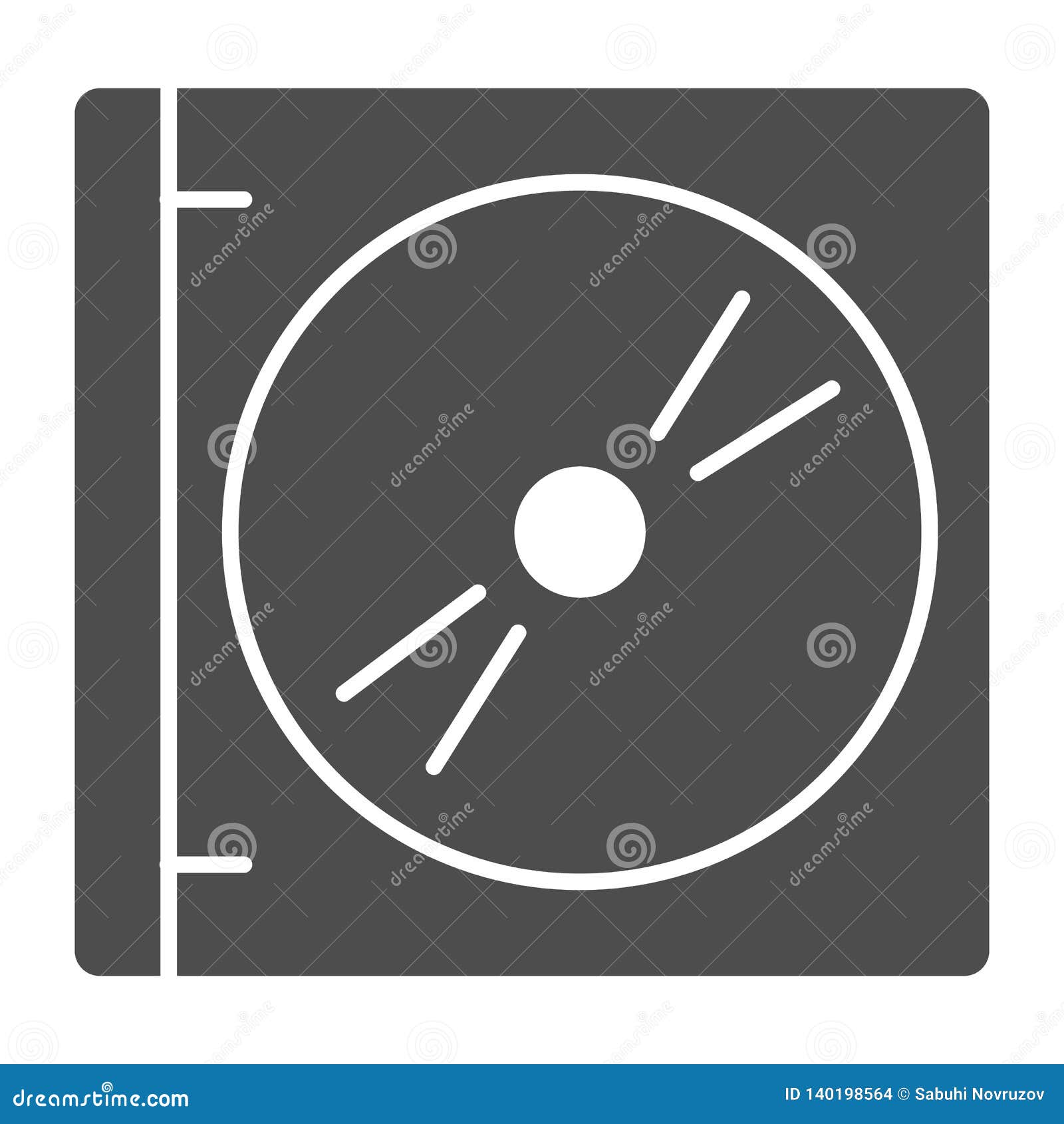 Cd with Cover Solid Icon. Dvd Box Vector Illustration Isolated on White ...