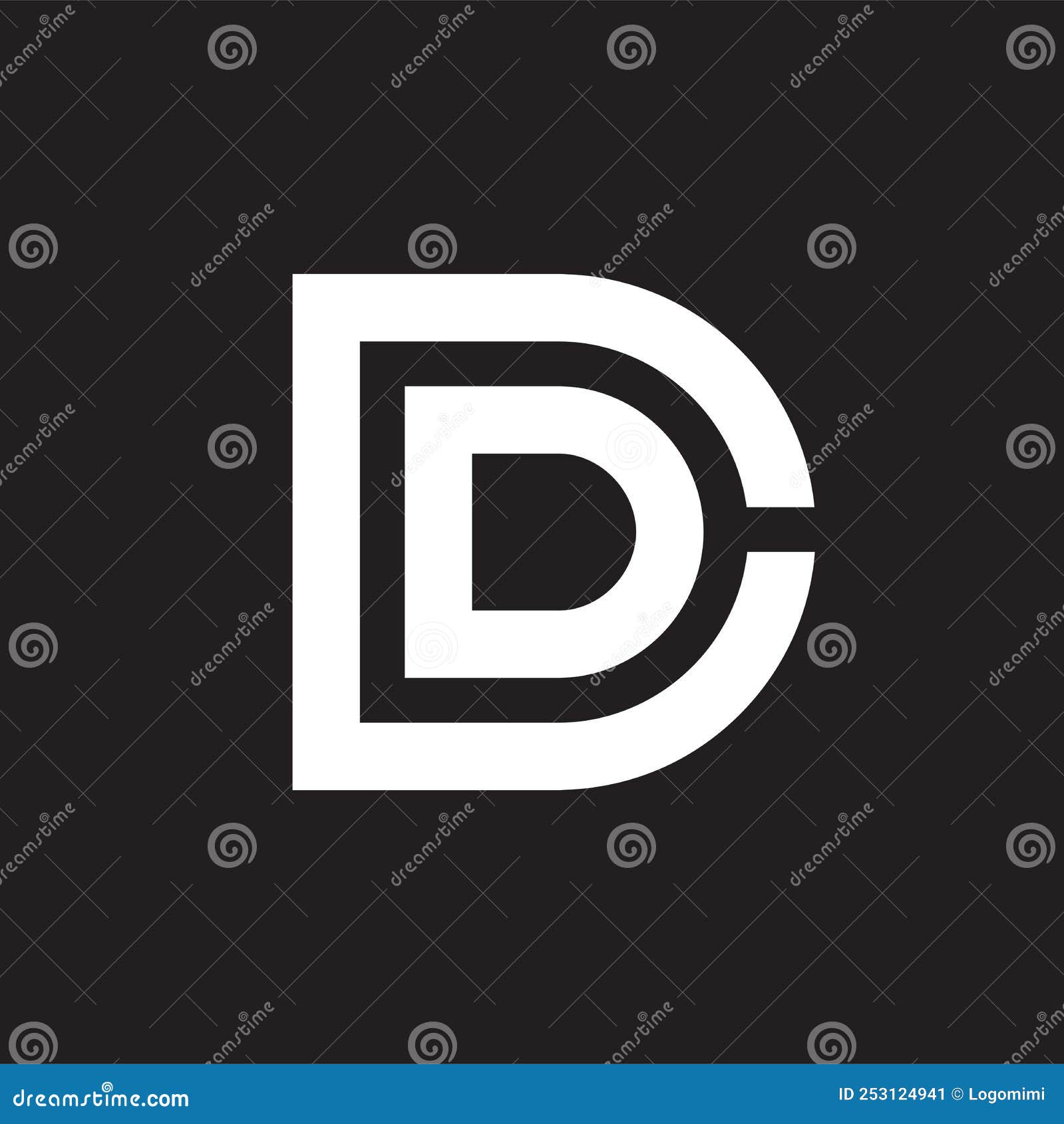 CD DC Letter Logo Template, Monogram CD or DC, Logo Design Vector Stock ...