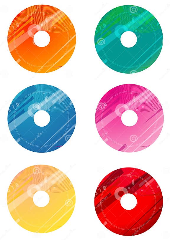 Round disc templates stock vector. Illustration of graphics - 9677935