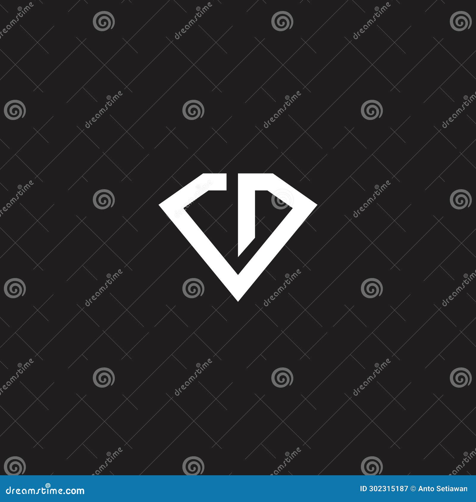 CD Diamond Logo stock vector. Illustration of identity - 302315187