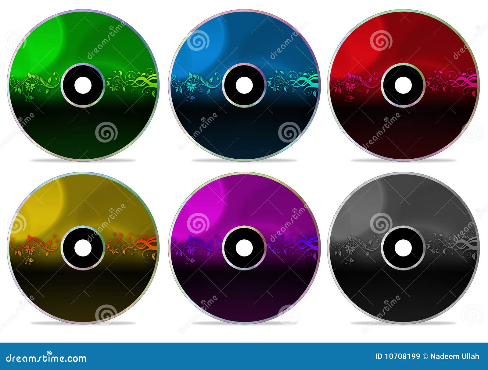 CD Disc Collection 5 stock illustration. Illustration of gradient ...