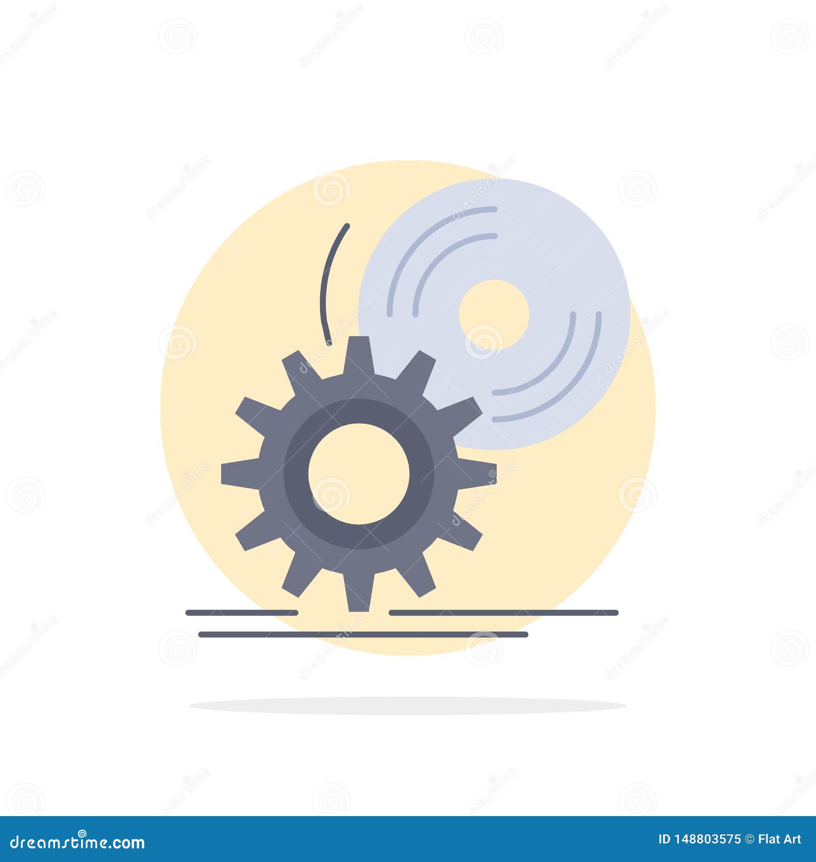 Cd, Disc, Install, Software, Dvd Flat Color Icon Vector Stock Vector ...